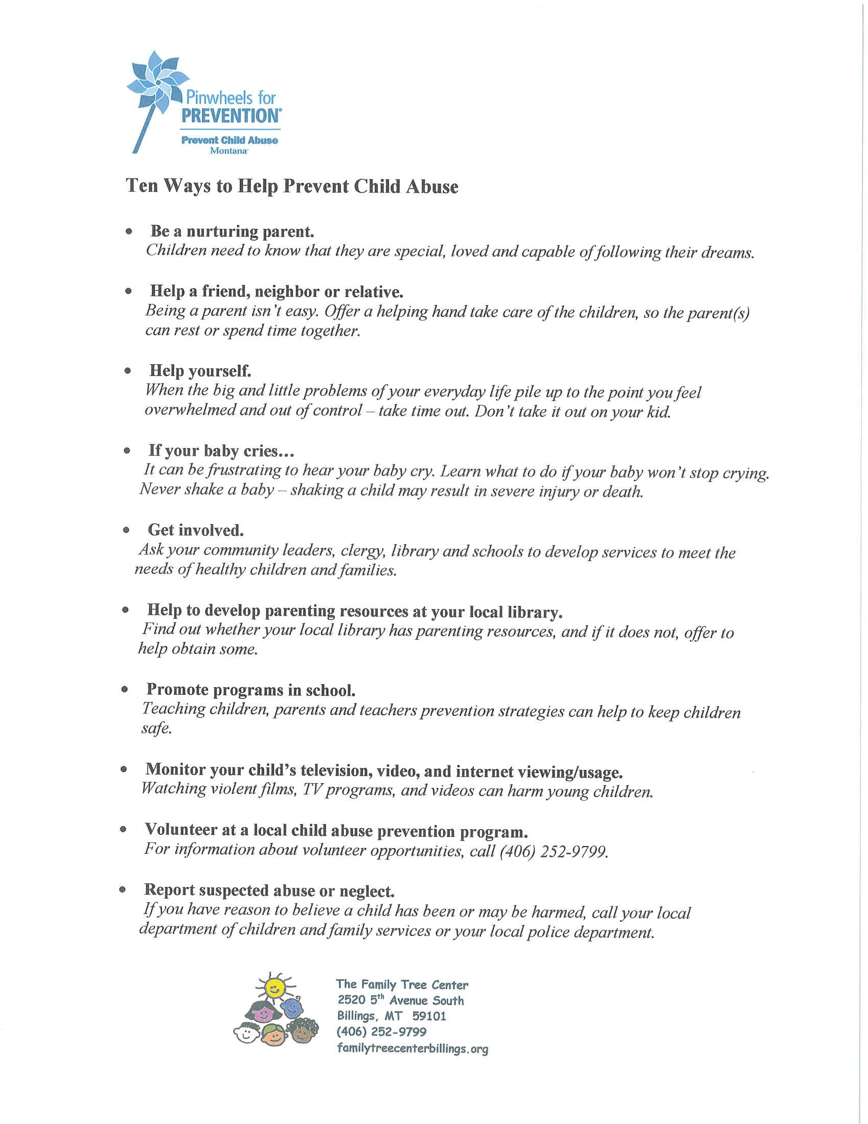 Prevention Information